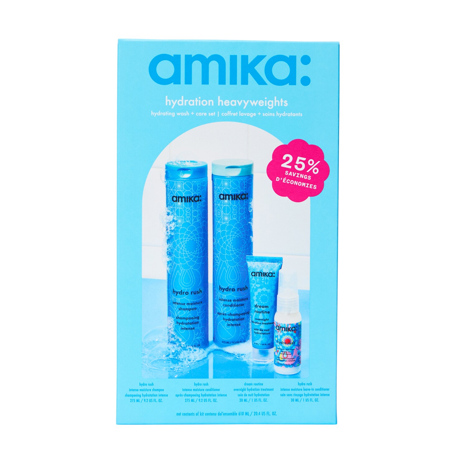 Hydration Heavyweights - Set de cuidado limpiador e hidratante de Amika ...