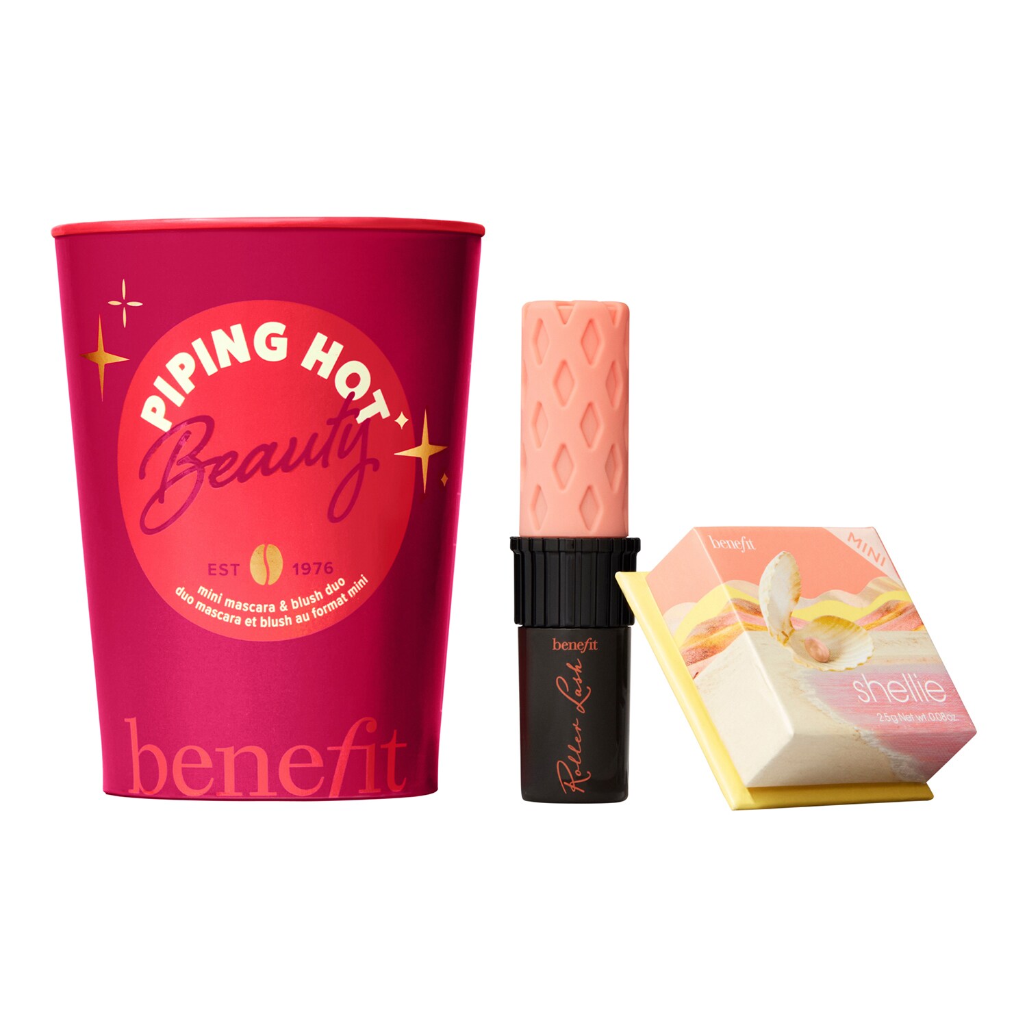 Piping Hot Beauty - Mini maskara ve allık içeren Noel seti BENEFIT ...