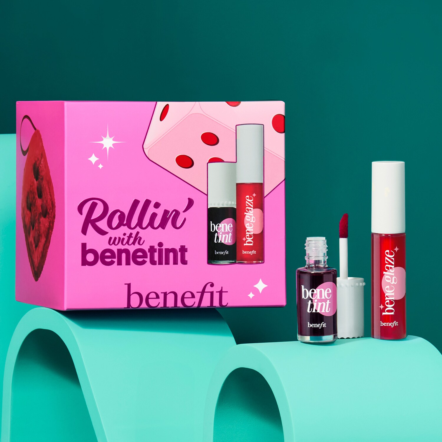 Rollin' with Benetint - zestaw świąteczny z tintem i błyszczykiem do ...