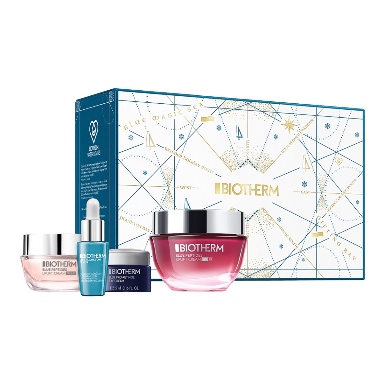 Blue Peptides – Sada se zpevňujícím krémem proti stárnutí s SPF30 z ...