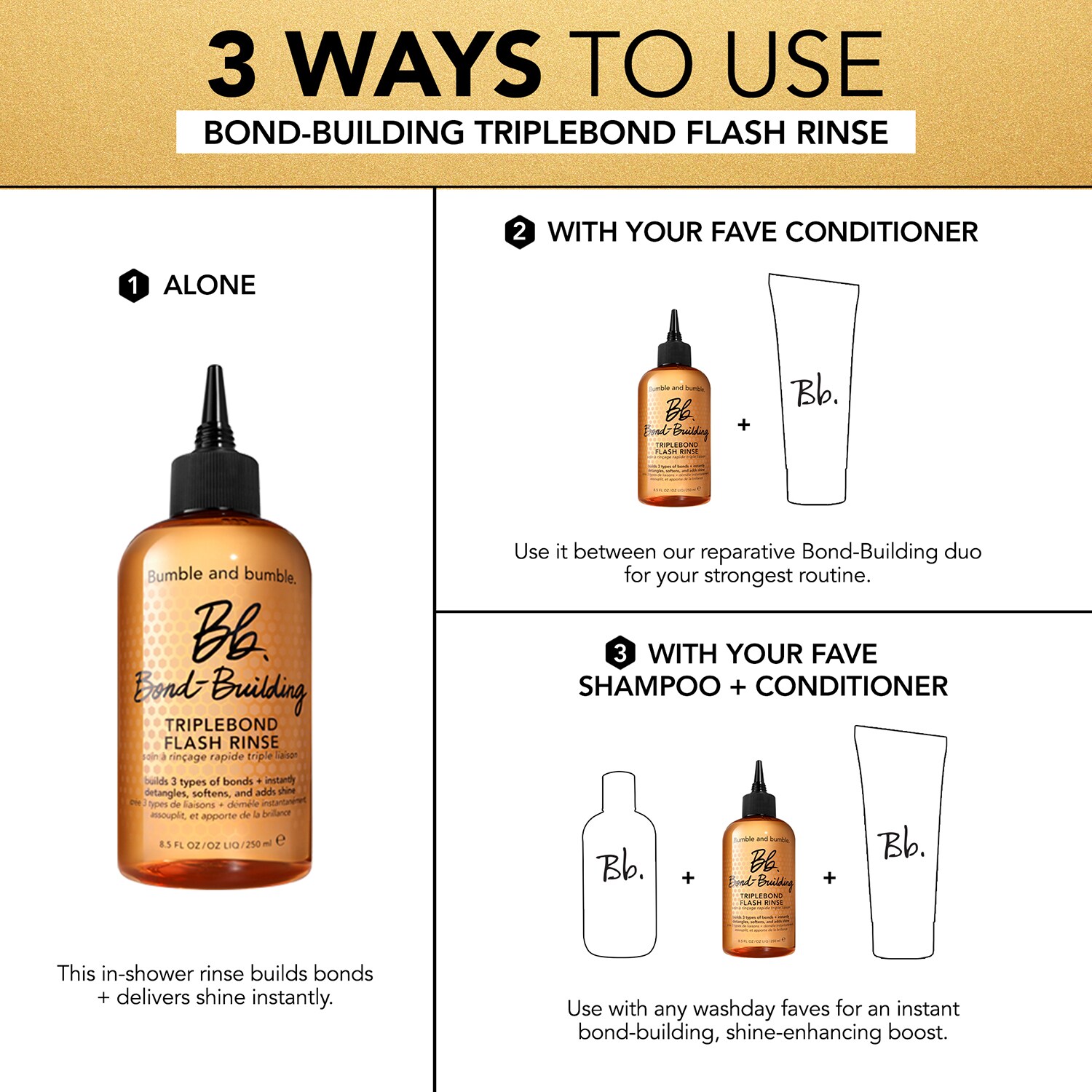 Bond-Building TripleBond Flash Rinse - blesková vlasová kúra z BUMBLE ...