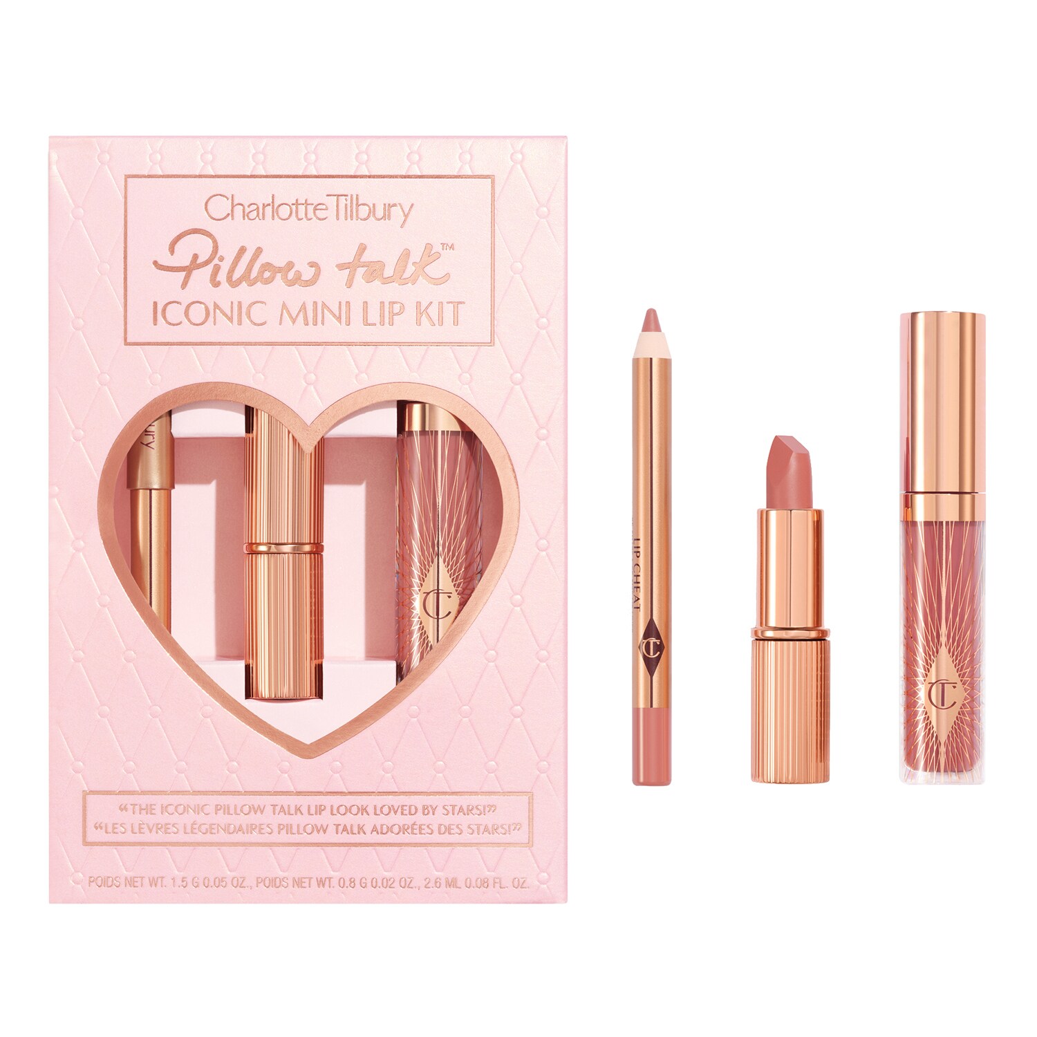 Pillow Talk Iconic Mini Lip Kit - Σετ μακιγιάζ χειλιών Charlotte ...
