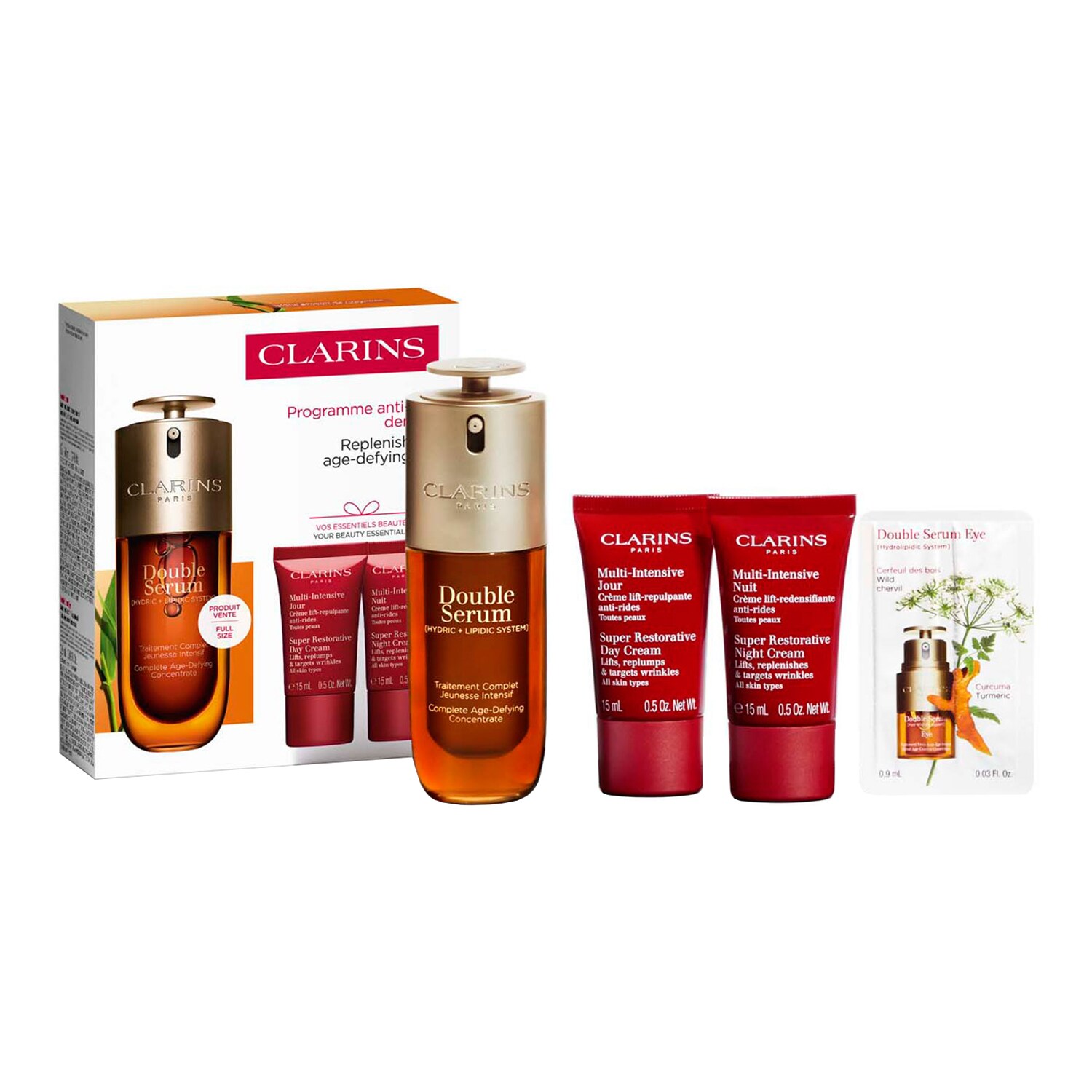 Double Serum & Super Restorative - Yaşlanma Karşıtı Cilt Bakım Seti CLARINS ≡ SEPHORA