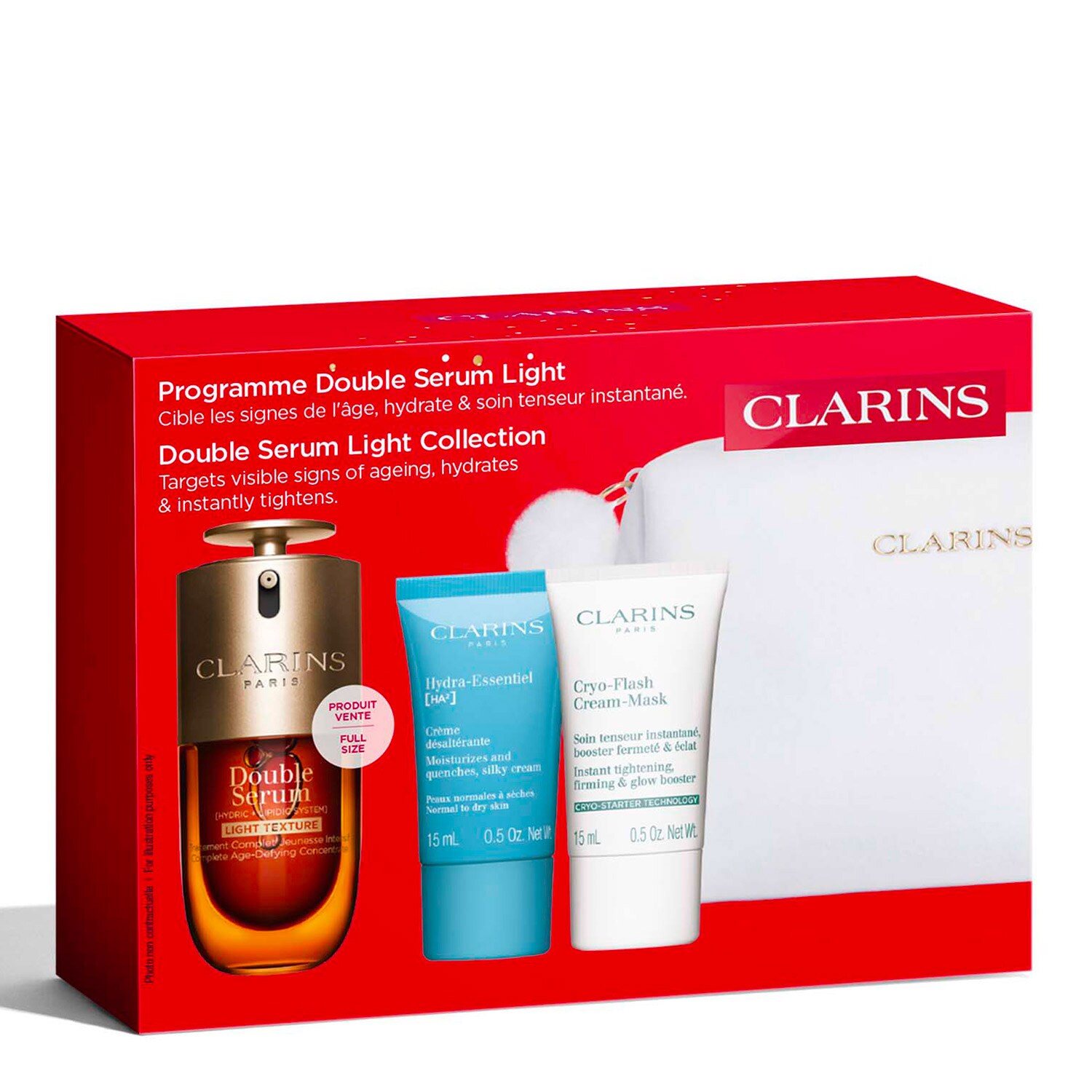 Coffret Double Serum Light Texture - Sérum anti-âge texture de CLARINS ...