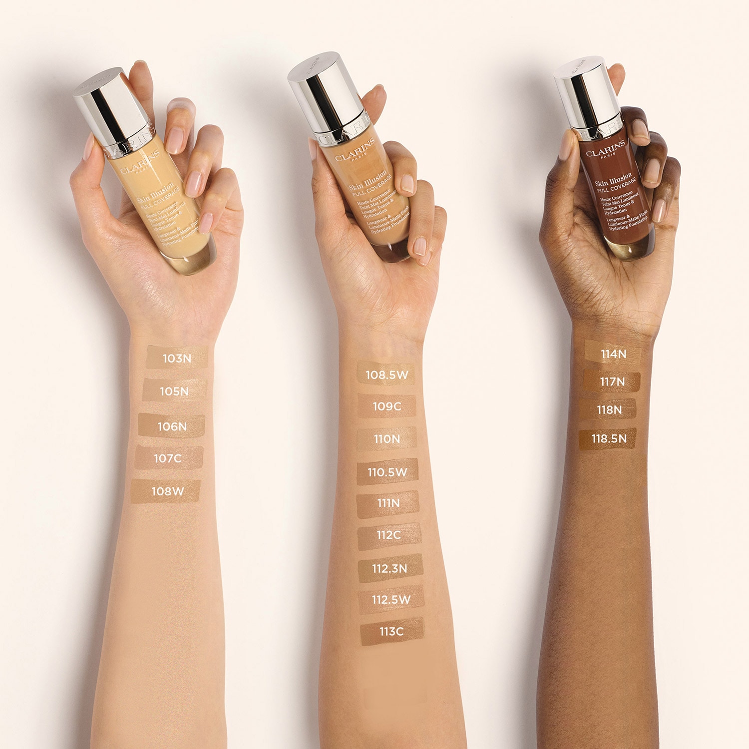 Skin Illusion Full Coverage - Fondotinta ad alta coprenza di CLARINS ≡ ...