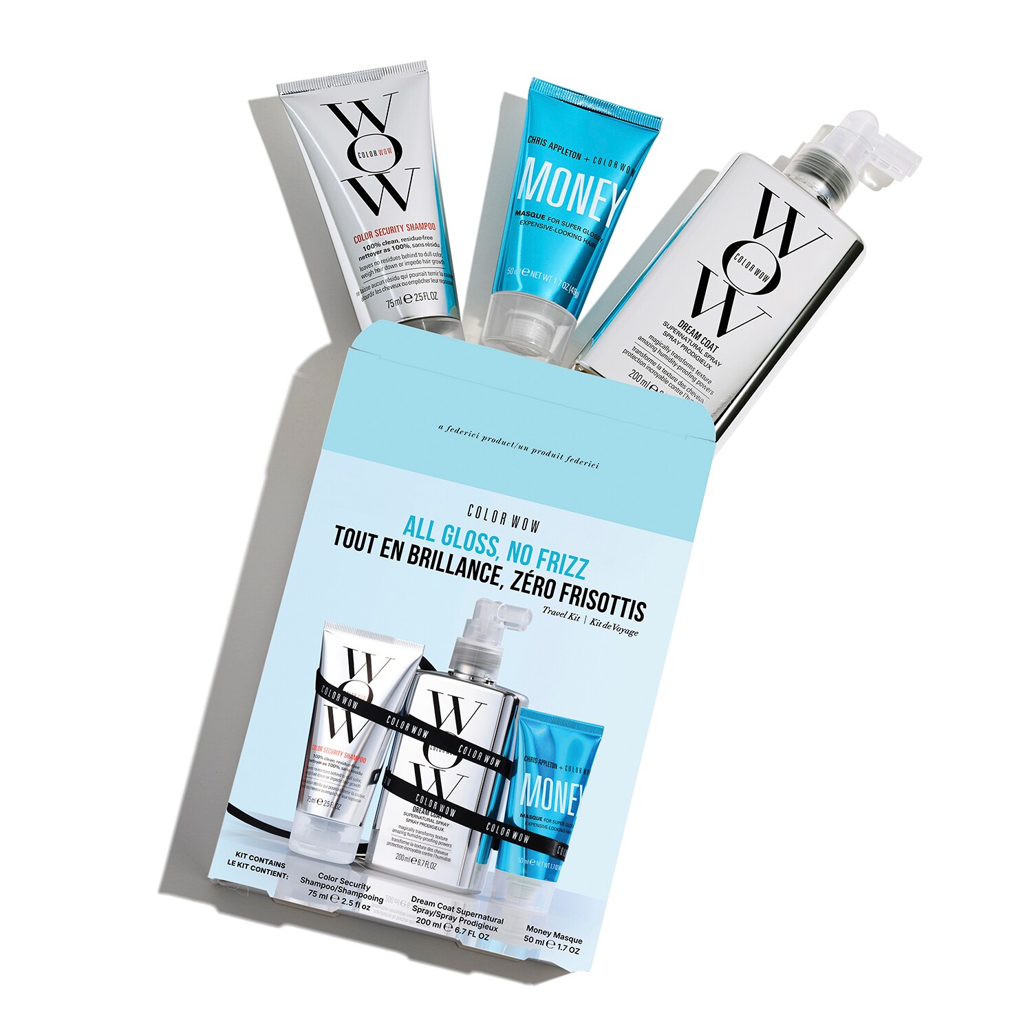 Brilho máximo, zero frizz - Coffrets de cuidados capilares Color Wow ≡ ...