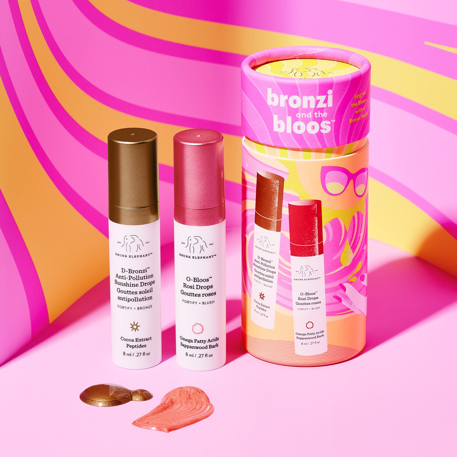 Bronzi and the bloos™ - Set per la cura del viso con siero bronzer e ...