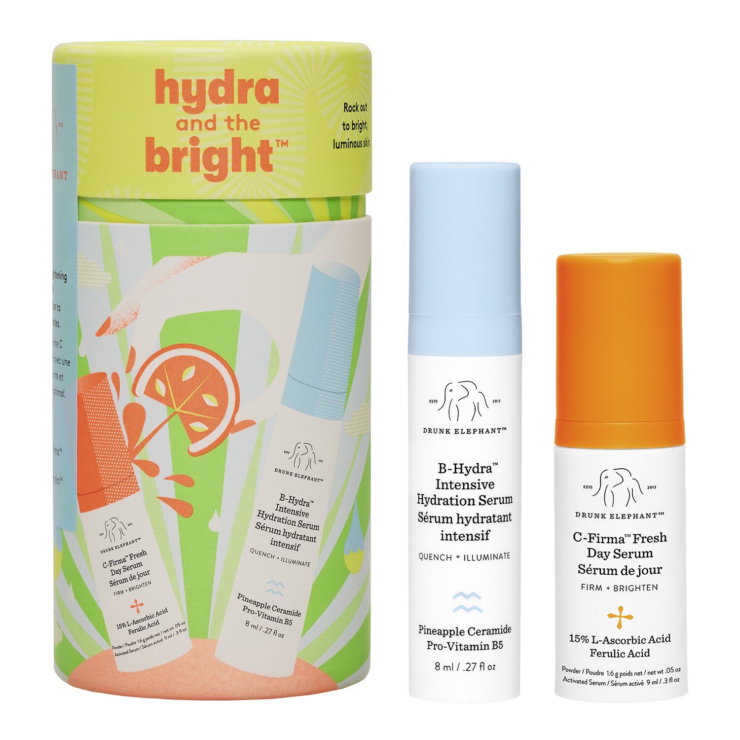 Hydra and the bright™ - Seyahat formatında 2 serum içeren bakım seti ...