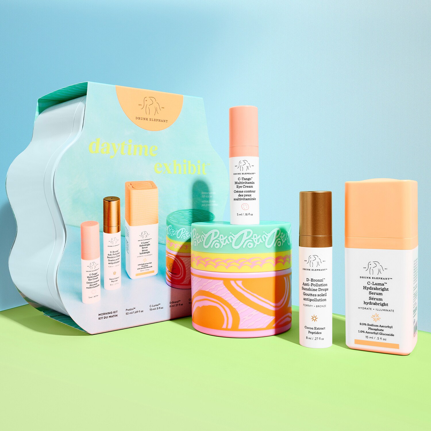Daytime Exhibit Morning Kit - Coffret Skincare Matin de DRUNK ELEPHANT ...