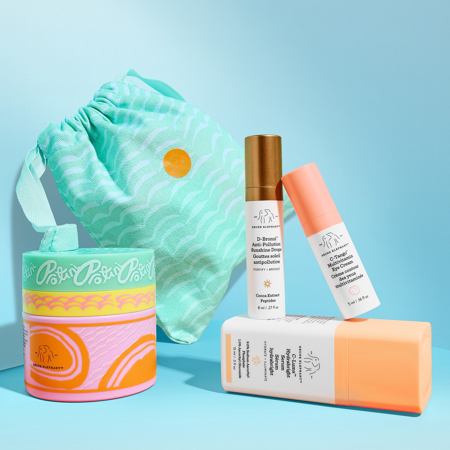Daytime Exhibit Morning Kit - Coffret Skincare Matin de DRUNK ELEPHANT ...