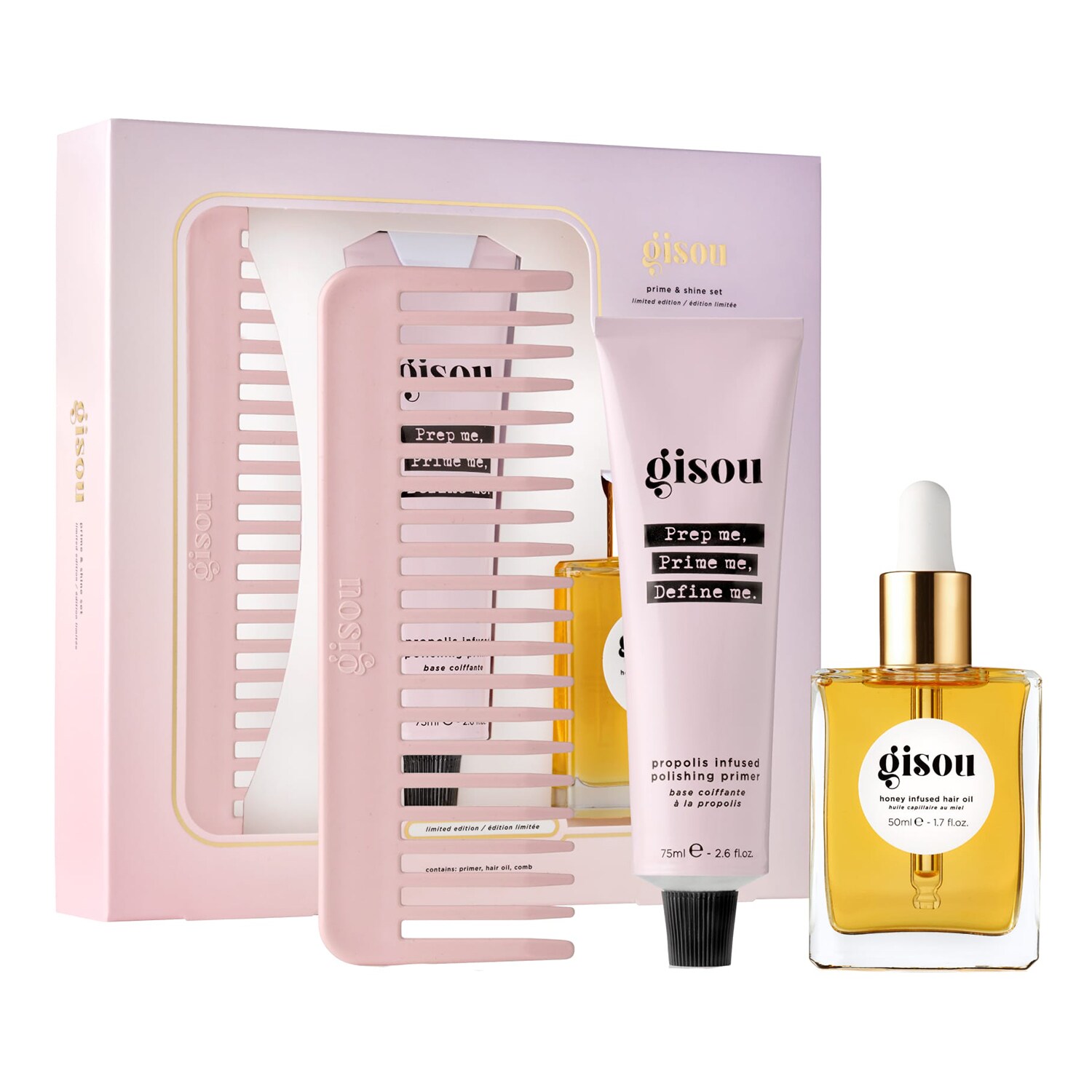 Prime & Shine Set - Coffret soin cheveux de GISOU ≡ SEPHORA