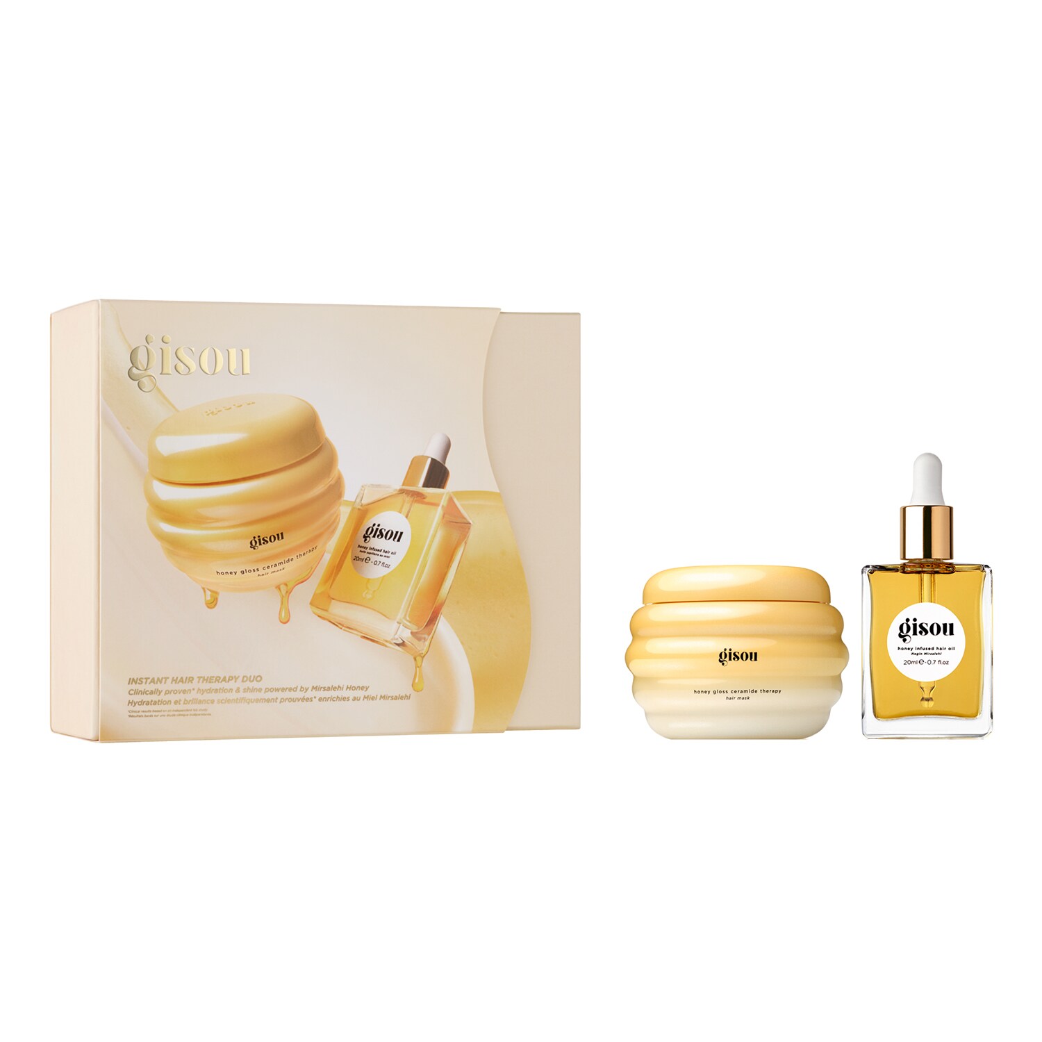 Gisou - Instant Hair Therapy Duo - Hårvårdsset Med Honung