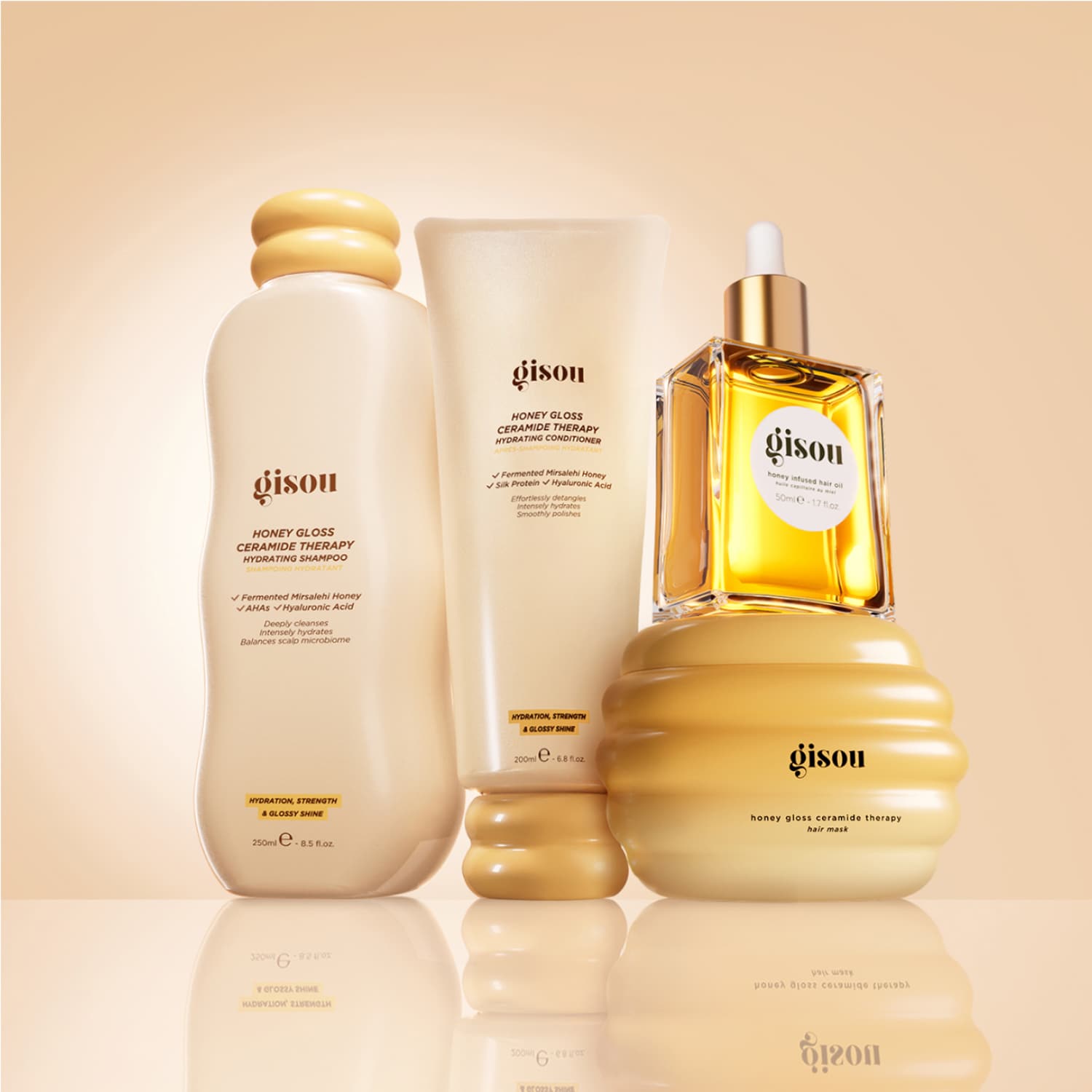 Honey Gloss Ceramide Therapy - Shampooing hydratant de GISOU ≡ SEPHORA