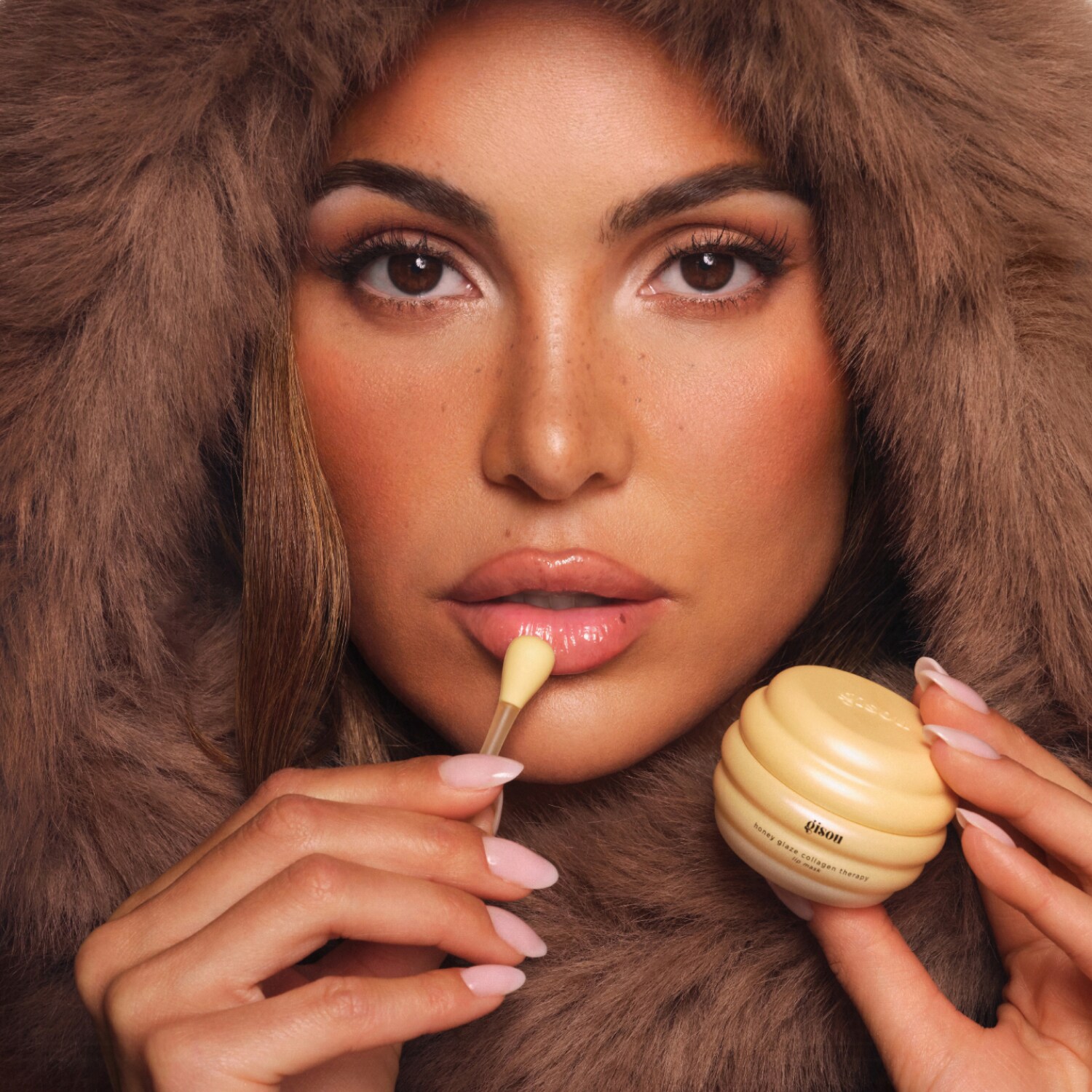 Honey Glaze Collagen Therapy - Nawilżająca maska na usta z miodem i ...