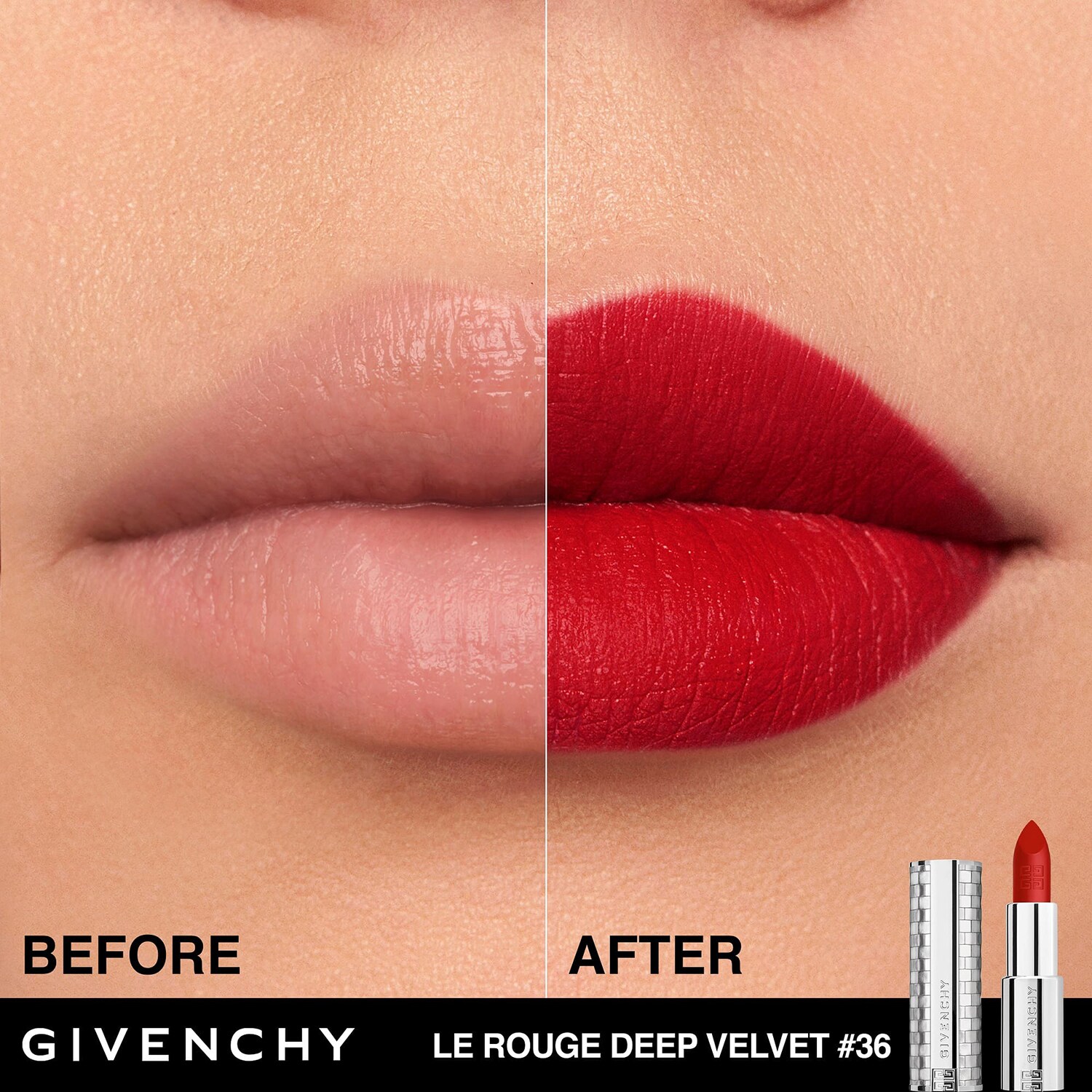 Le Rouge Deep Velvet - Rouge à lèvres fini mat poudré de GIVENCHY ≡ SEPHORA
