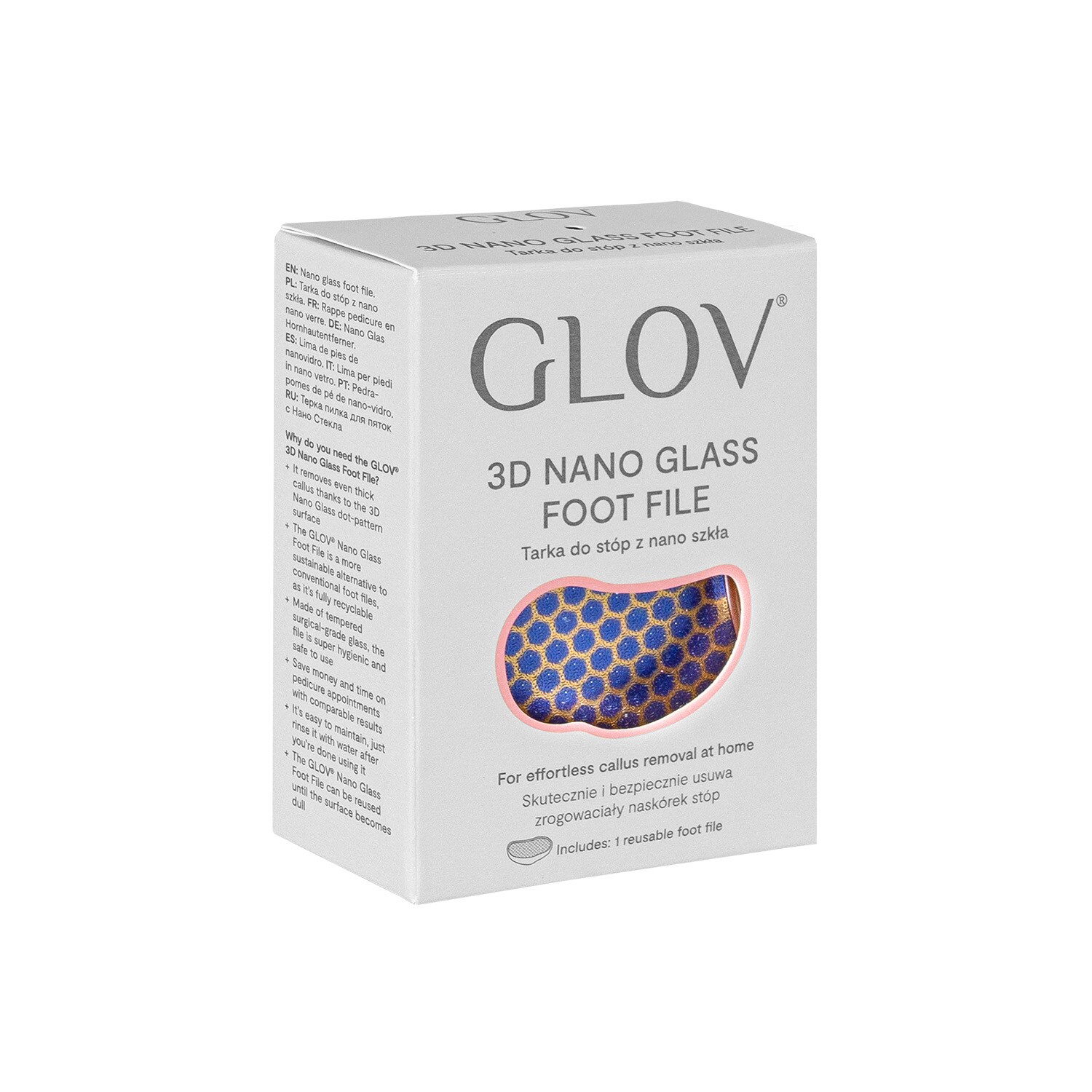 3D Nano Glass Foot File - Tarka do stóp z nano szkła i GLOV ≡ SEPHORA