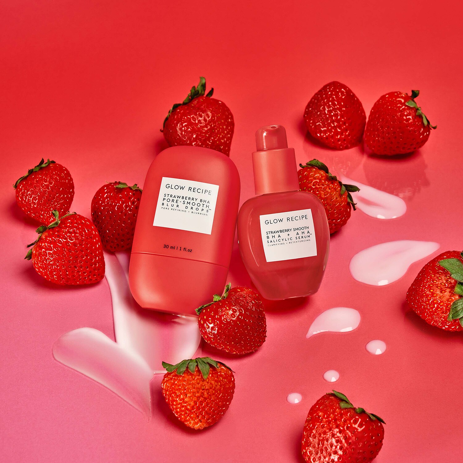 Strawberry Smooth - Serum wygładzające z kwasem salicylowym, AHA i BHA ...