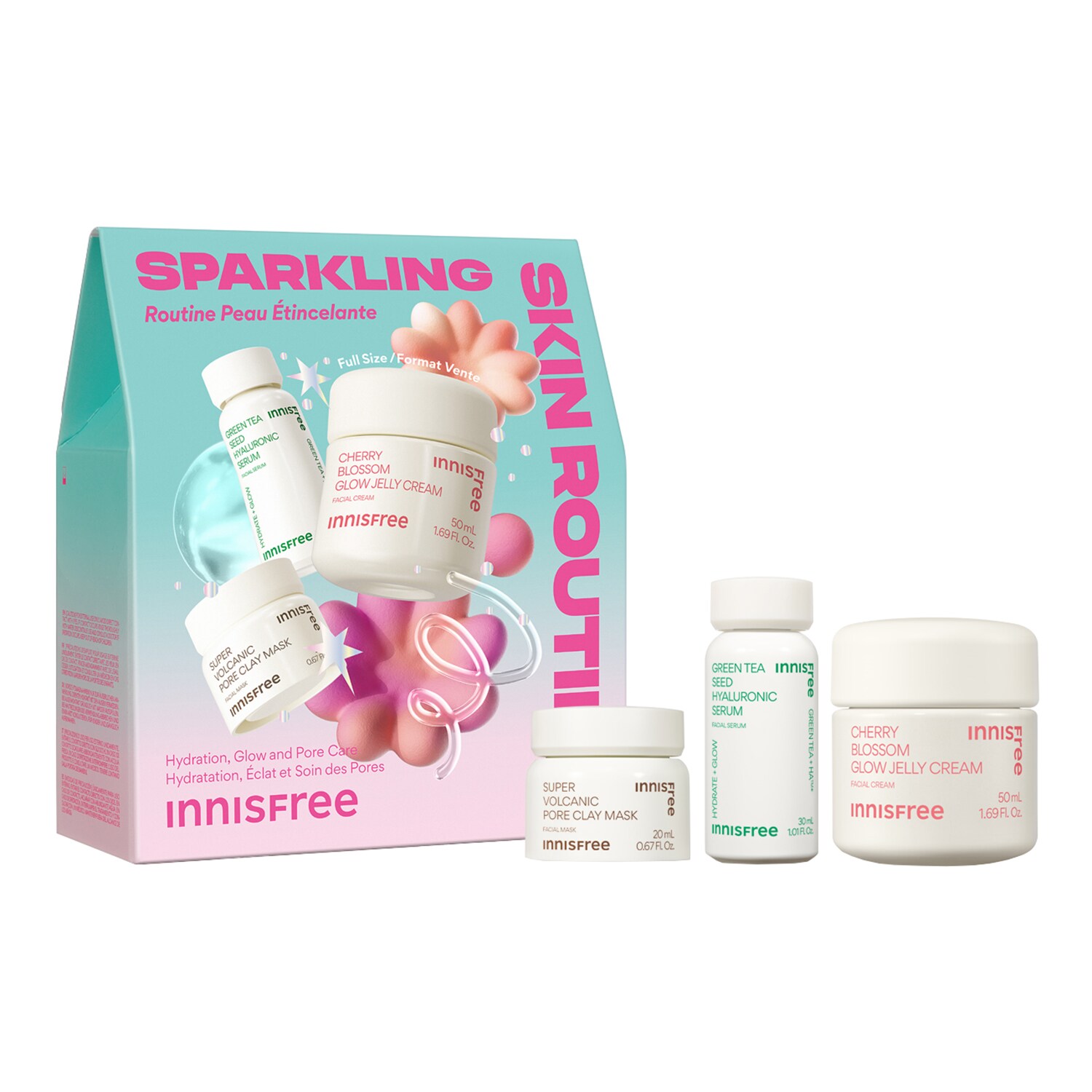 Set routine Peau Étincelante - Coffret Hydratation, Éclat et Soin des ...