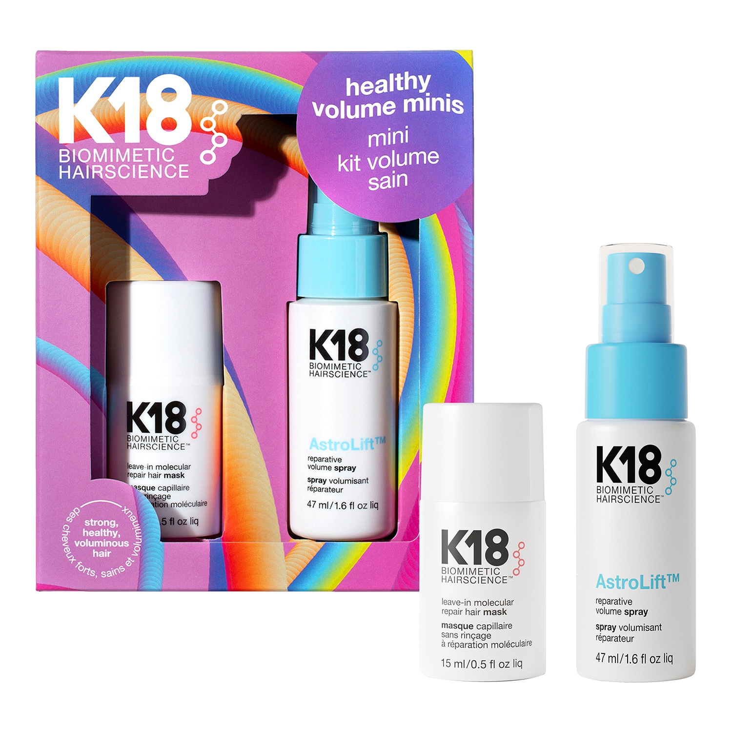 Healthy Volume - Coffret minis soins cheveux volume de K18 ≡ SEPHORA