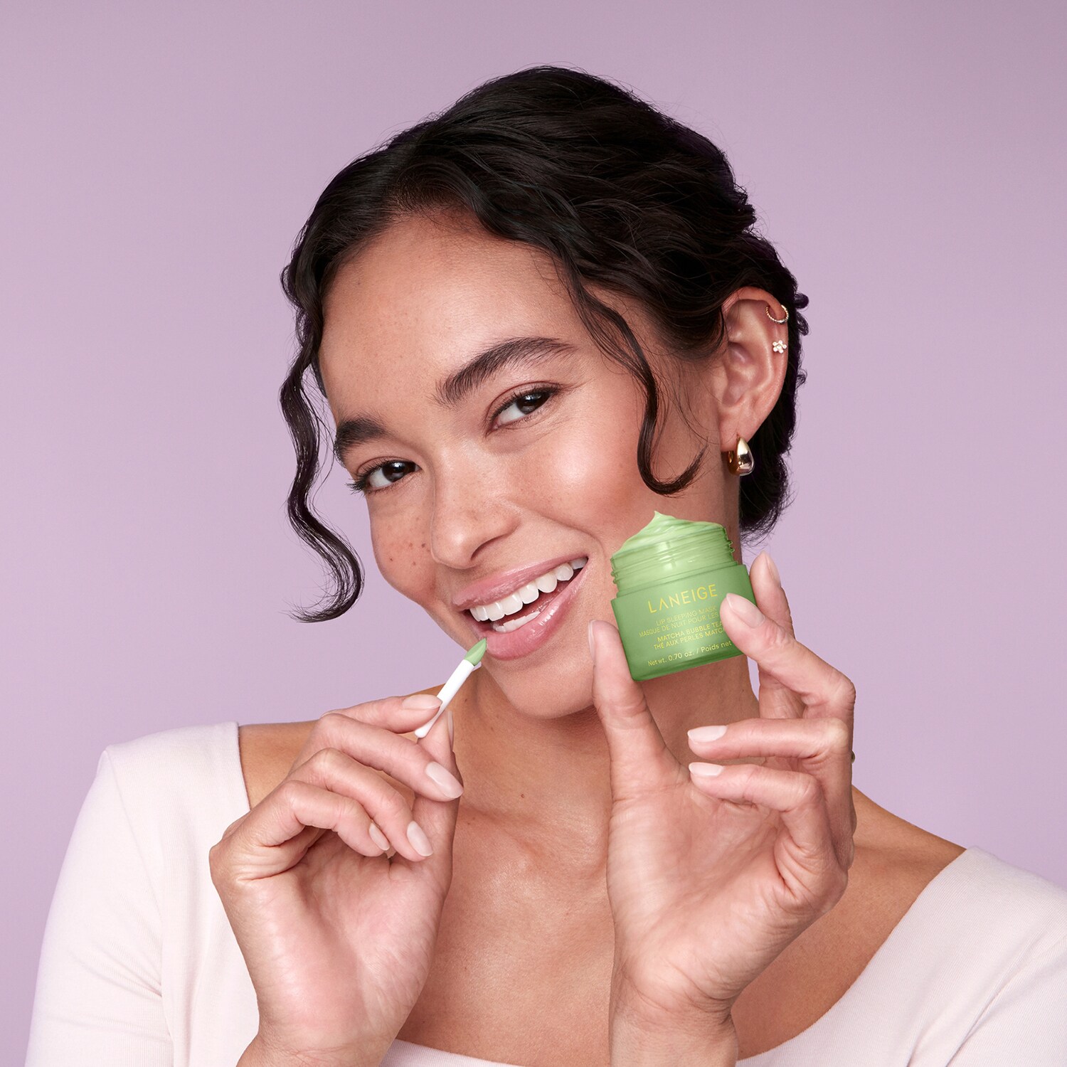 Lip Sleeping Mask Bubble Tea Matcha - Mascarilla labial de noche de ...