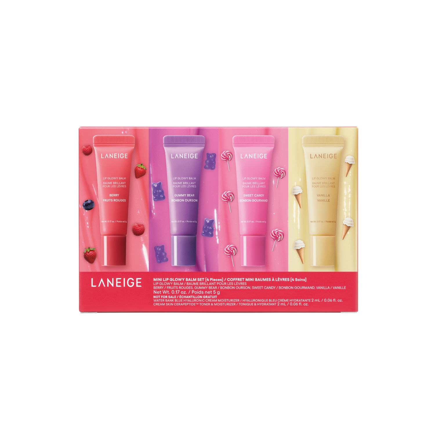Mini Lip Glowy Balm Set - Coffret Mini Baumes à Lèvres - 4 soins de ...