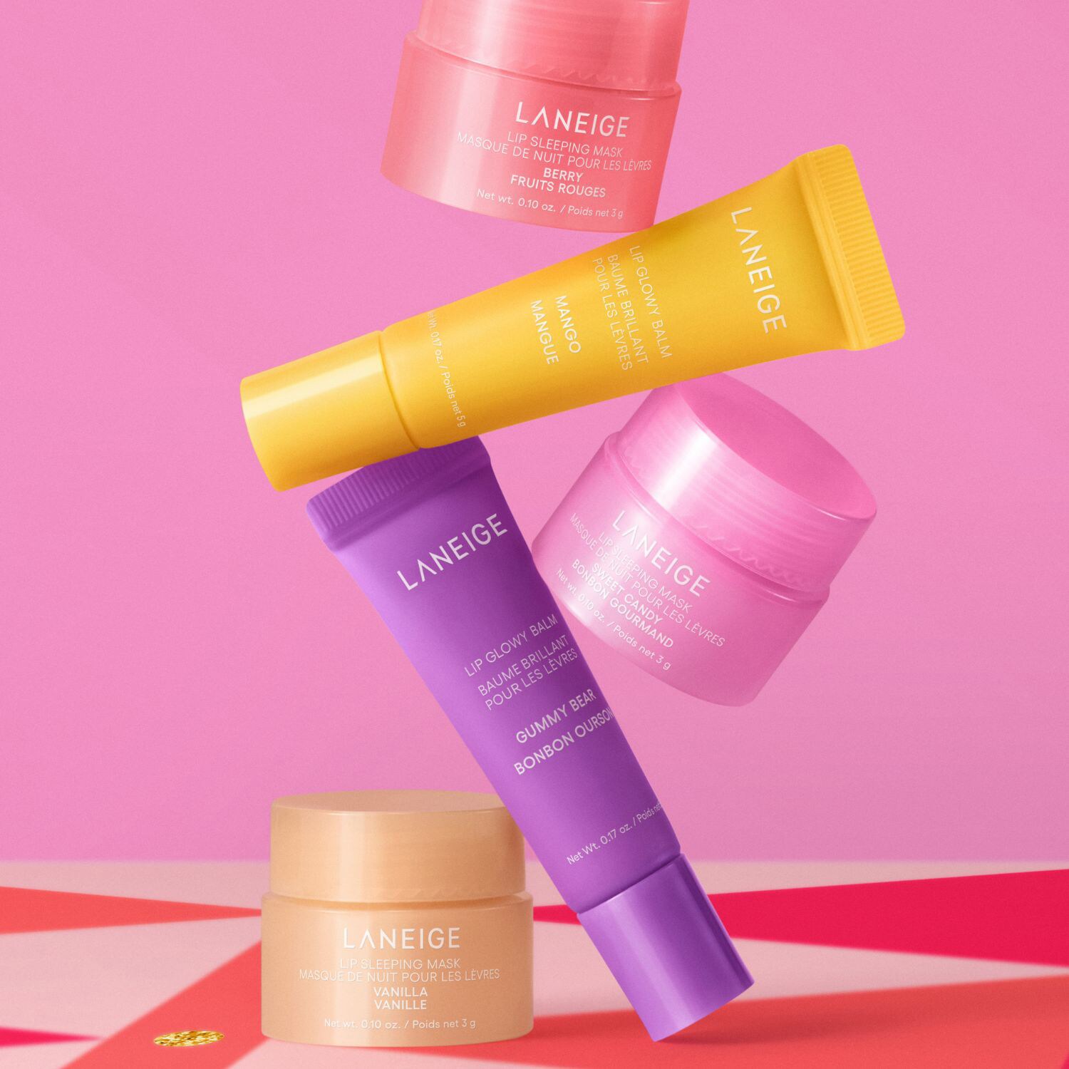 Laneige - Midnight Minis Set - Set Med Läppvård I Ministorlek