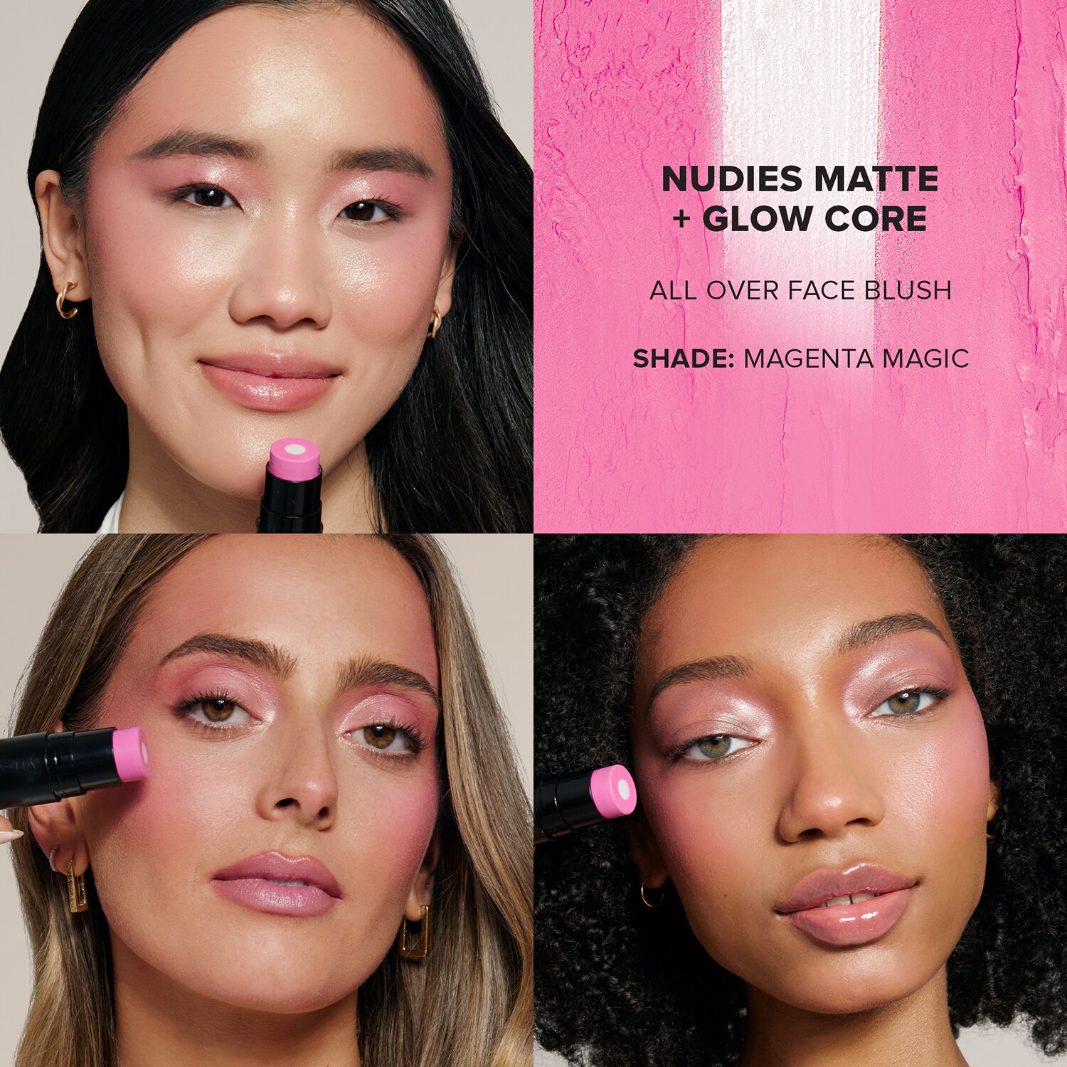 Nudies All Over Face Color Matte + Glow - Blush in stick di NUDESTIX ≡ ...