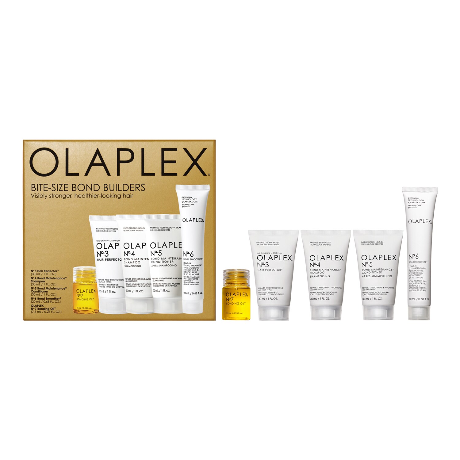 Bite-size Bond Builders - Coffret routine cheveux renforcés de OLAPLEX ...