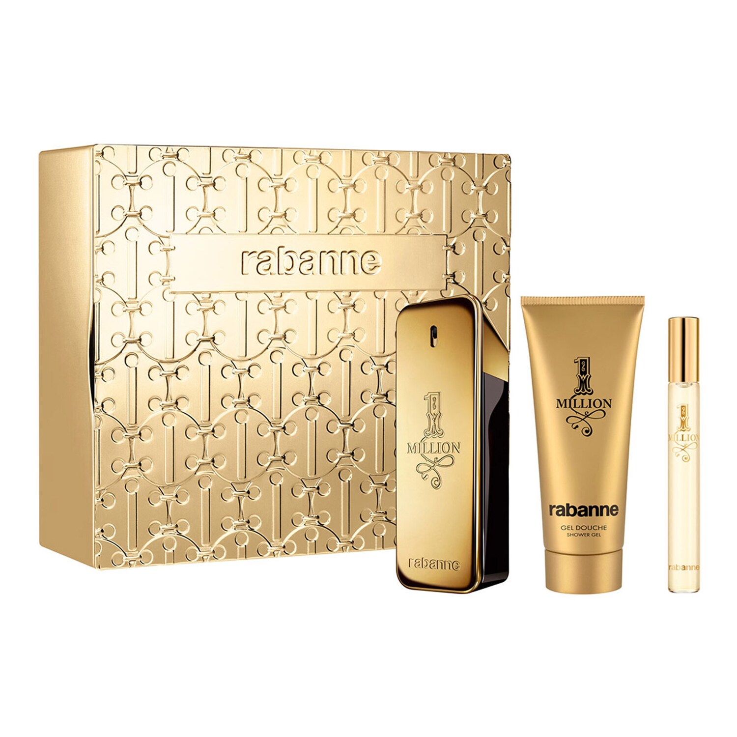 1 Million - Coffret eau de toilette, gel douche et vaporisateur de voyage de RABANNE FRAGRANCES ...