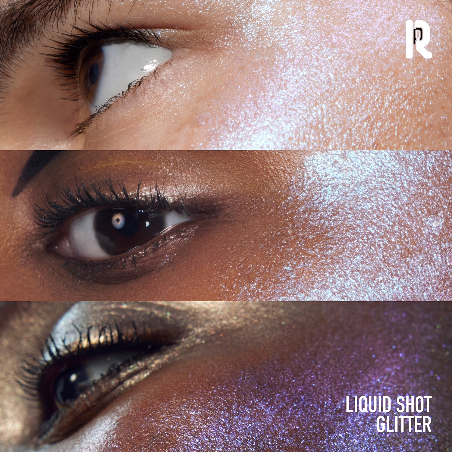 Glitter Shot - Tekutý třpytivý rozjasňovač z RABANNE MAKEUP ≡ SEPHORA
