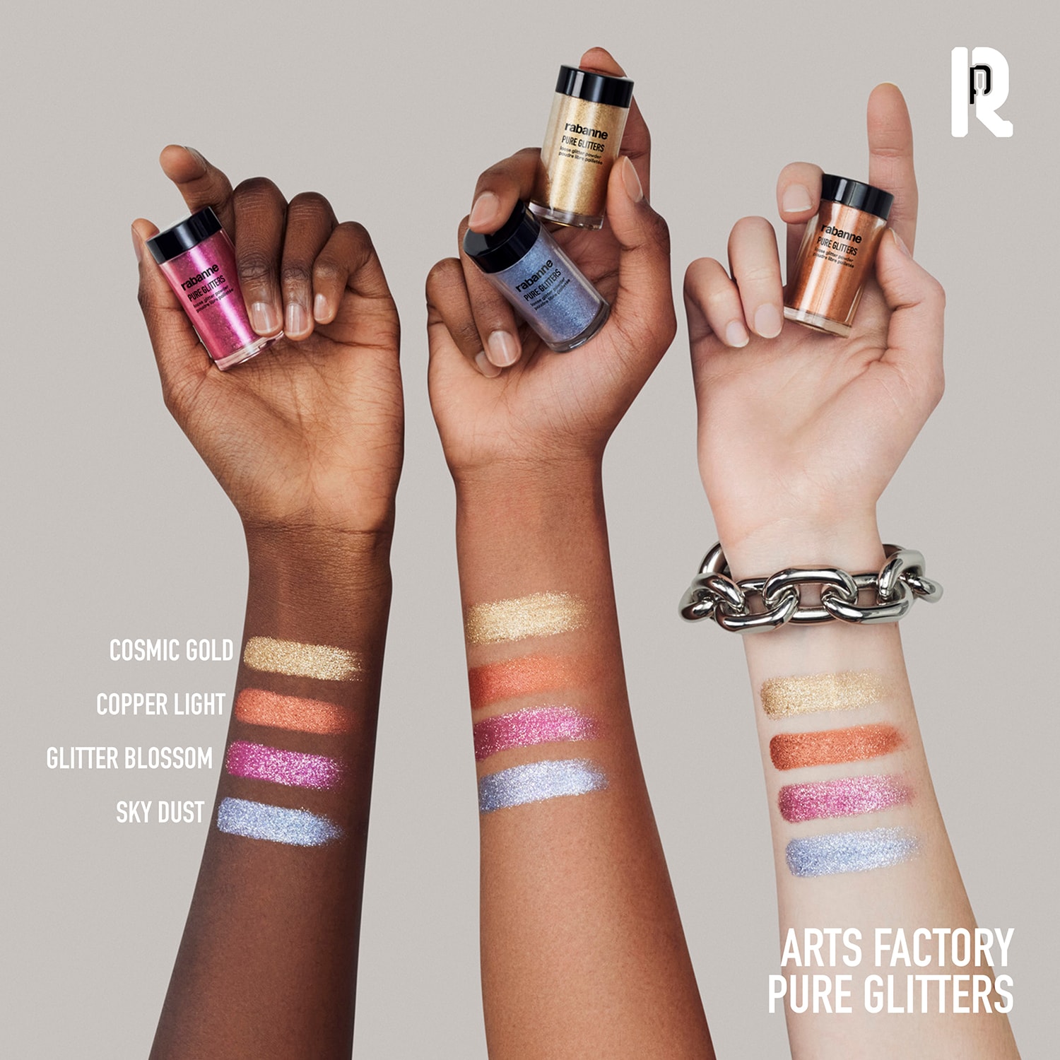 Arts Factory Pure Glitters Glitter Blossom (4,5 g) - Multi-Uso Glitter Powder di RABANNE MAKEUP ...