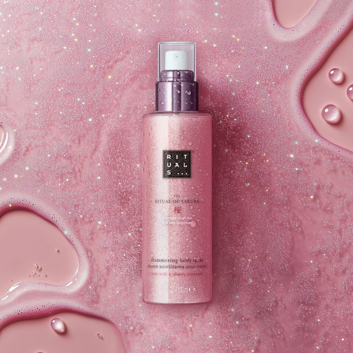 The Ritual of Sakura Shimmering Body Spray - Třpytivý sprej na tělo z ...