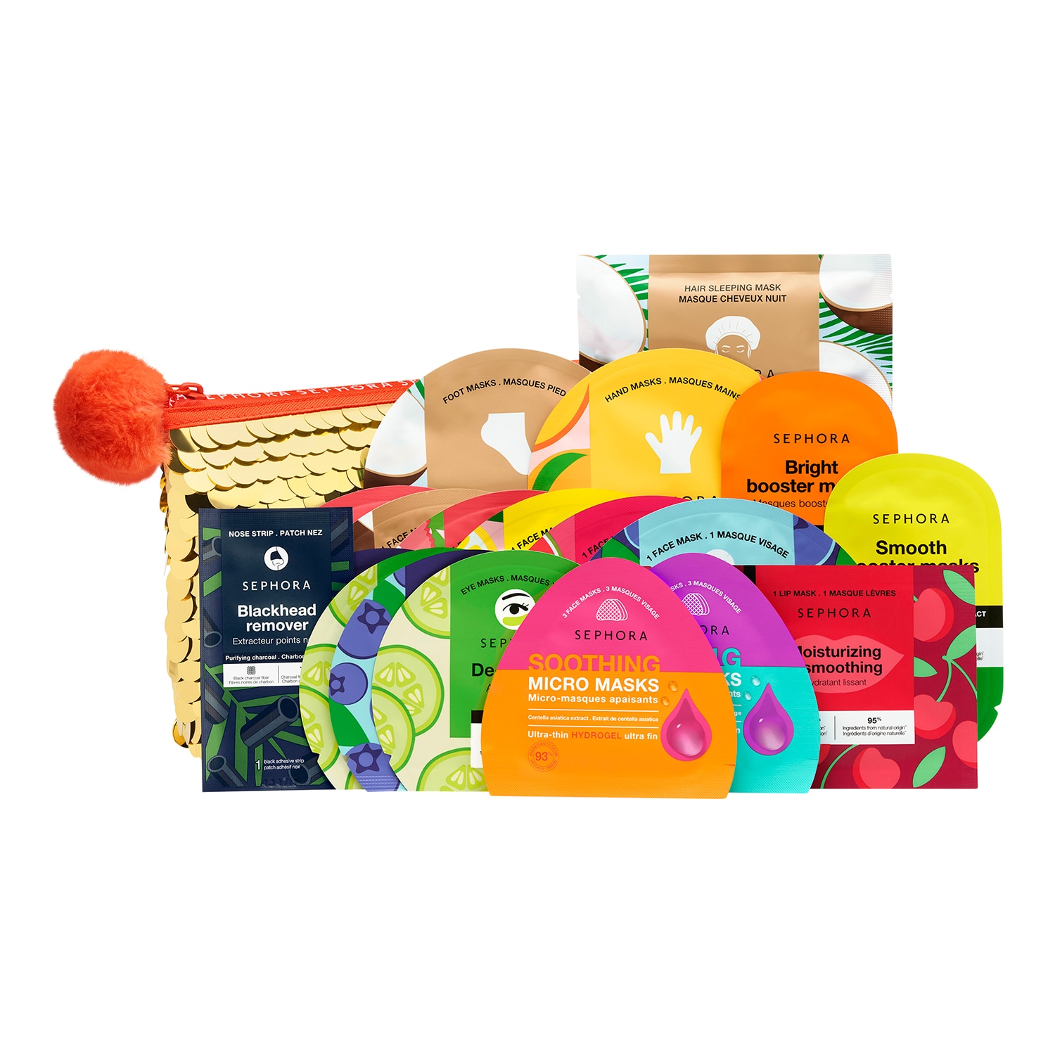 MAXI KIT DE MASQUES - 20 masques soin de la tête aux pieds de SEPHORA ...
