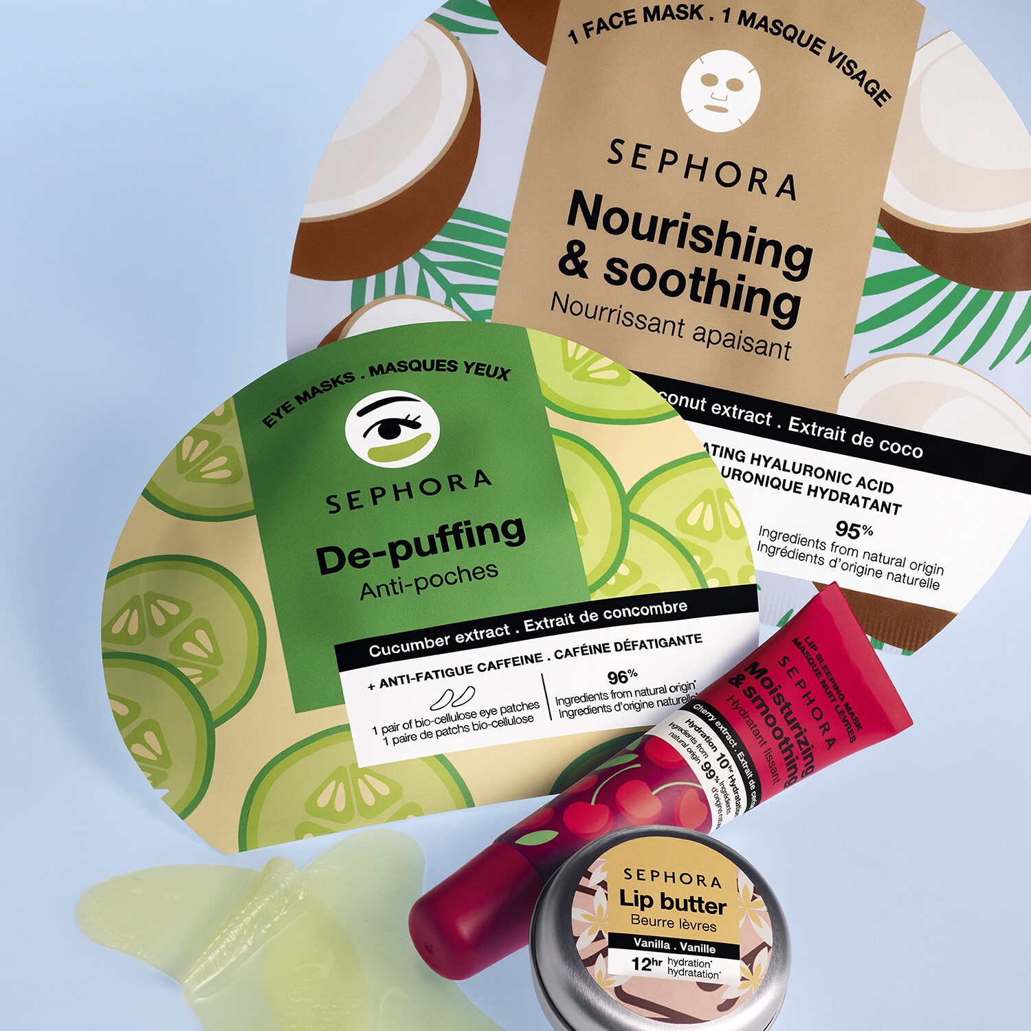 Maska z wyciągami z owoców i kwasem hialuronowym - Maska w płachcie na ...