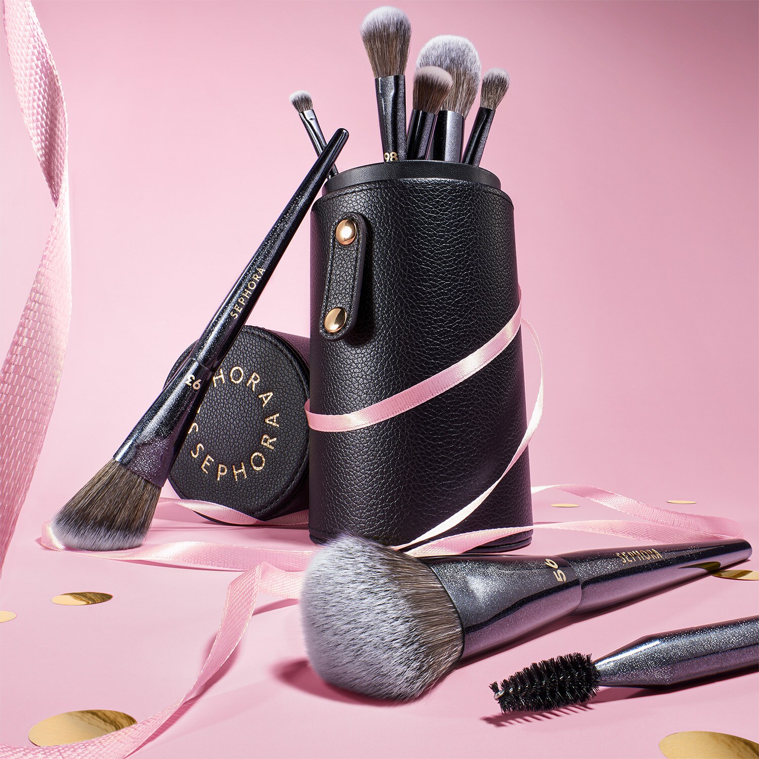 Set 8 Pennelli Pro viso e occhi - 5 pennelli viso + 3 pennelli occhi di ...