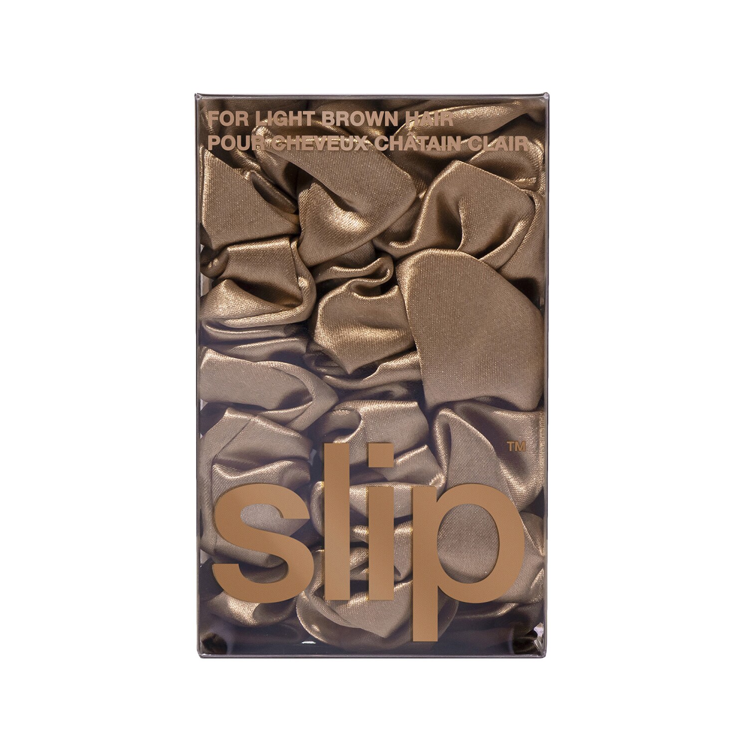 Back to basics – Gumičky do vlasů z čistého hedvábí, světlá kaštanově ...