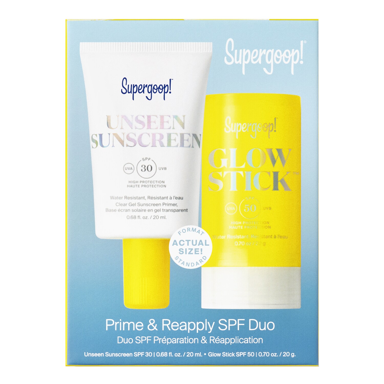 SPF-duo forberedelse og påføring - Duo til solbeskyttelse SUPERGOOP! ≡ ...
