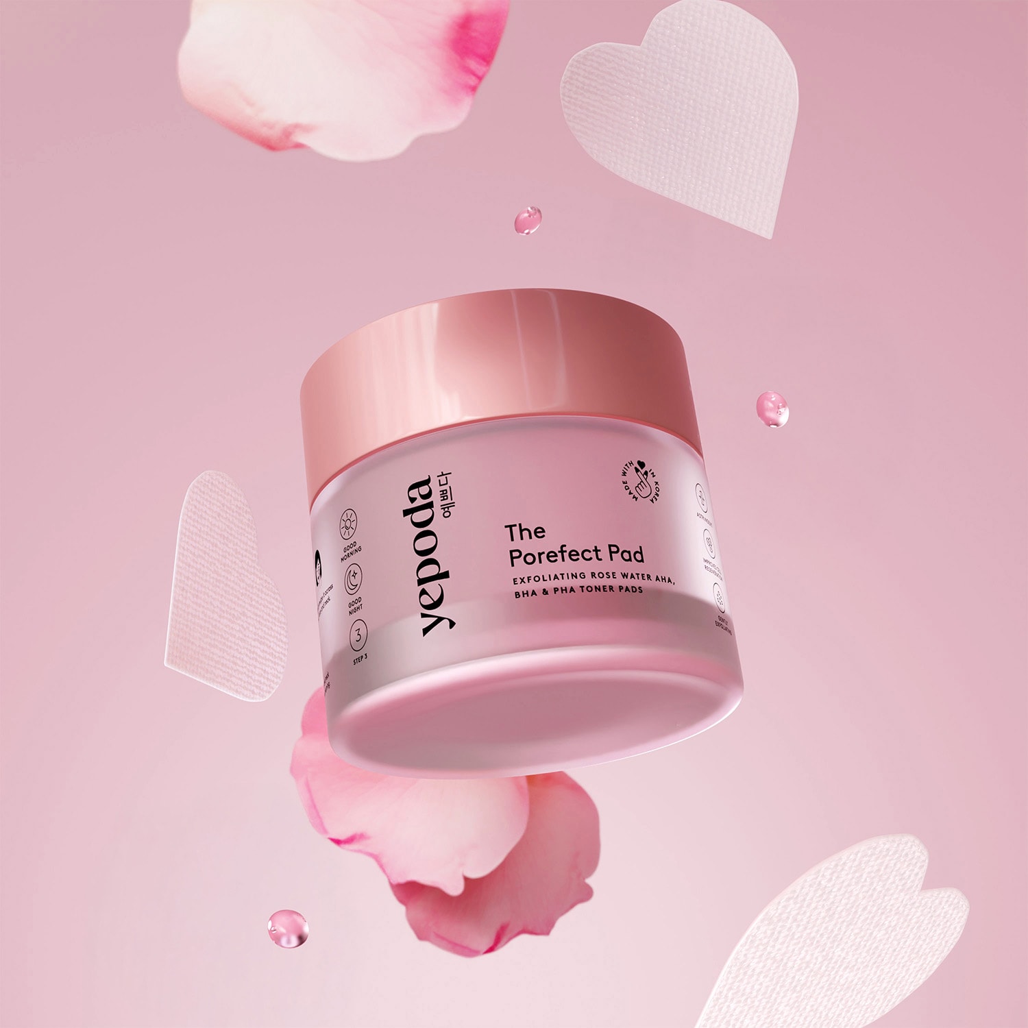 Yepoda - The Porefect Pad - Peeling-pads Mit Rosenwasser, Aha, Bha Und Pha