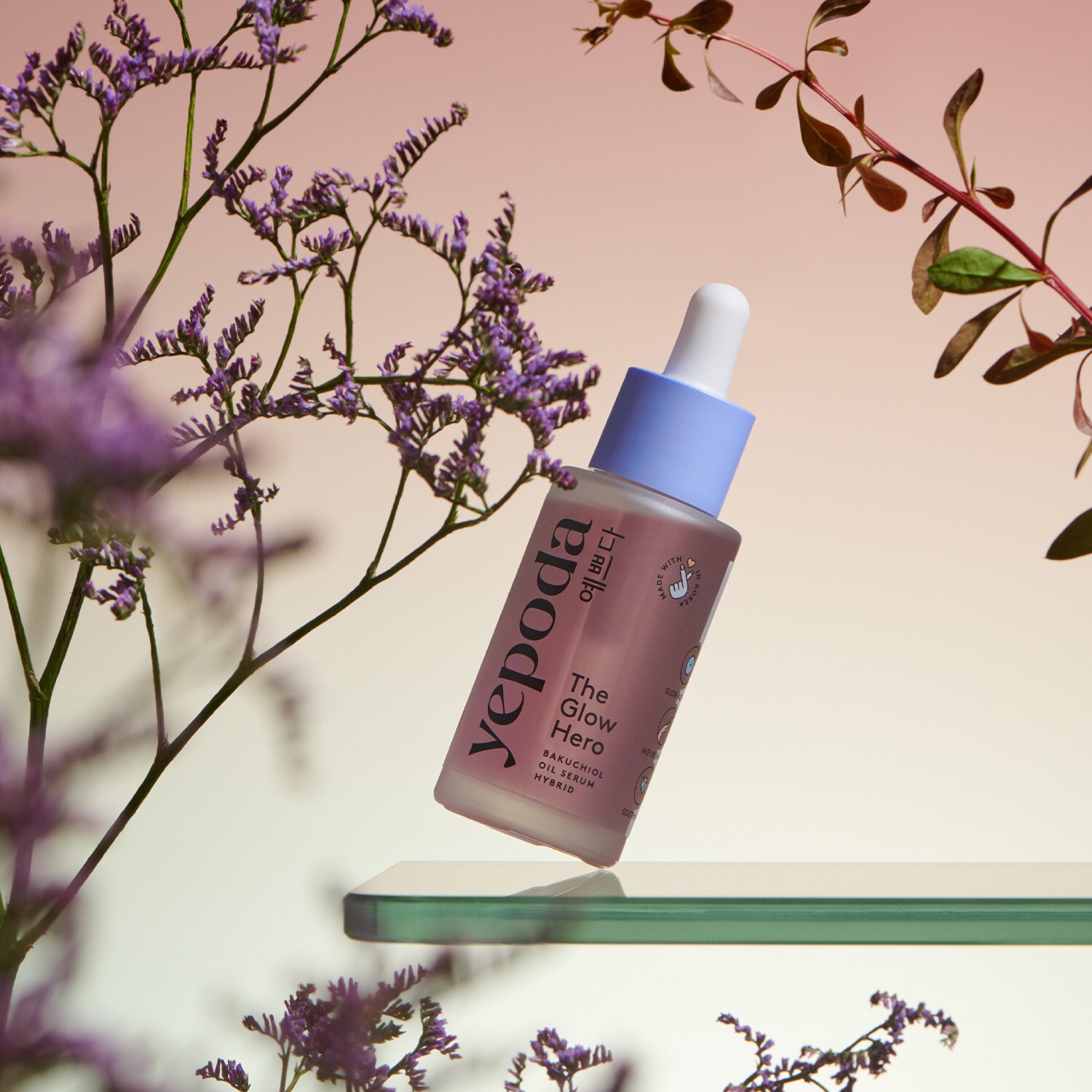 The Glow Hero – Υβριδικός ορός/λάδι με βακουχιόλη YEPODA ≡ SEPHORA