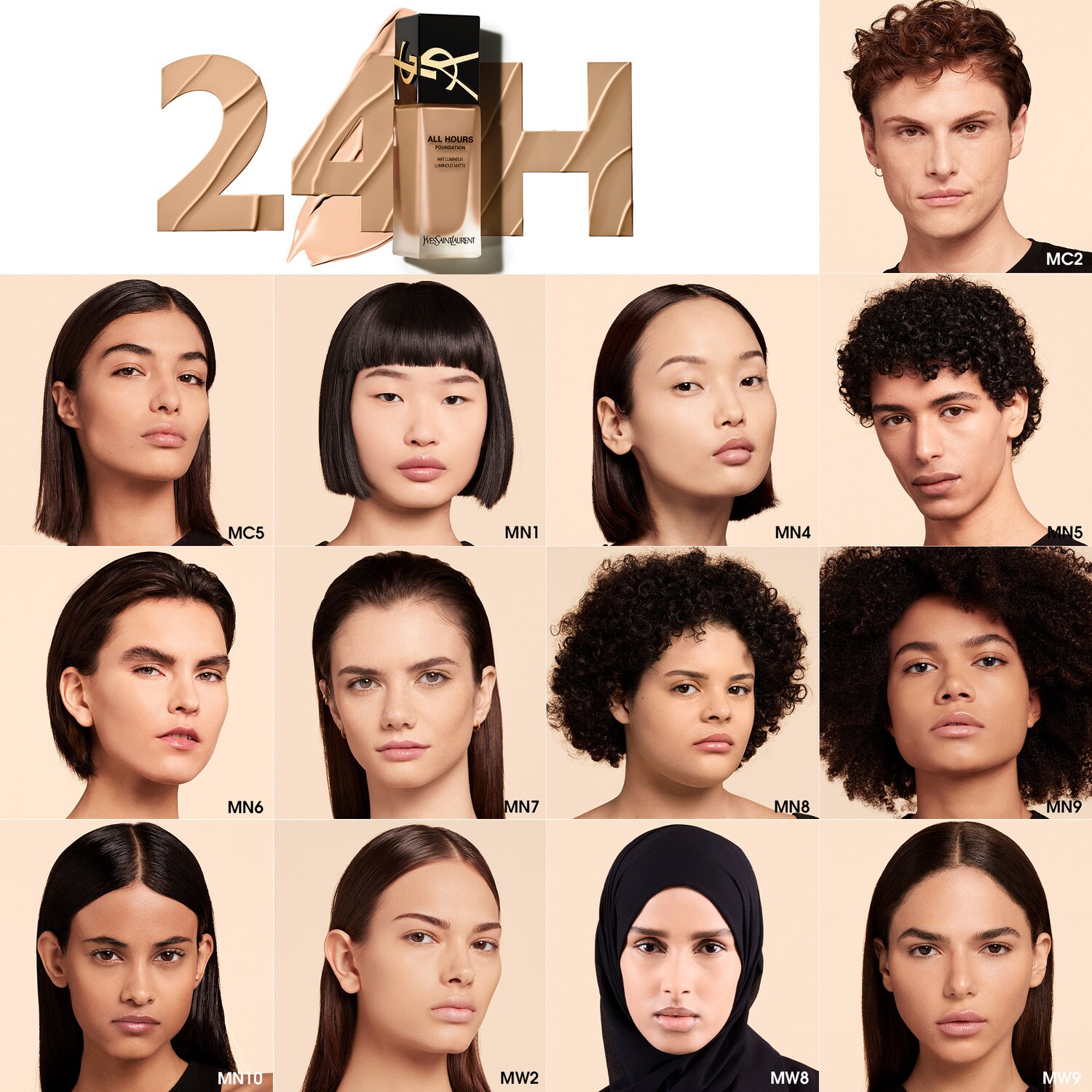 All Hours - Fond de Teint Mat Lumineux 24h* Haute Couvrance de YVES ...