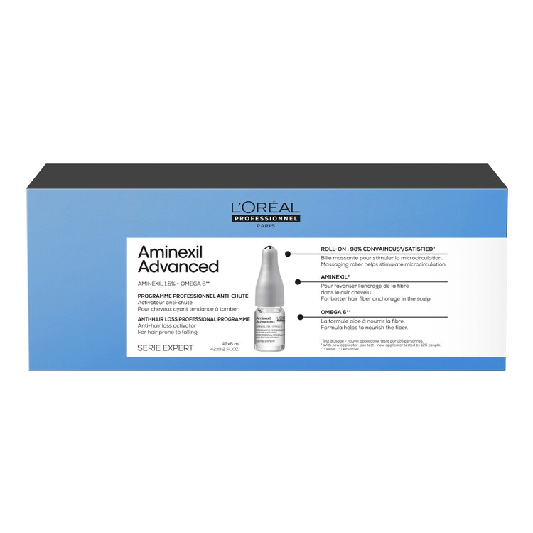 Aminexil Advanced - Fiole anti-cădere a părului, cu Aminexil și Omega 6 ...
